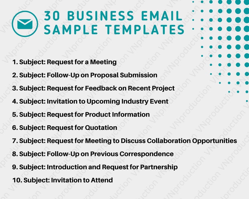 30 Business Email Sample Templates for Corporate Businesses - Etsy