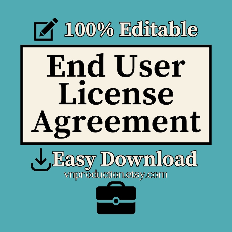 Editable End User License Agreement Template: Lawyer-drafted EULA ...