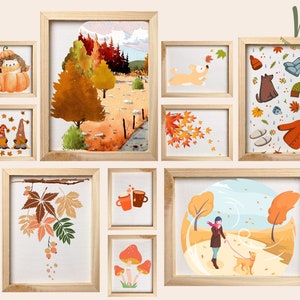 AUTUMN Digital Prints 10 Prints FALL GALLERY Red Yellow - Etsy