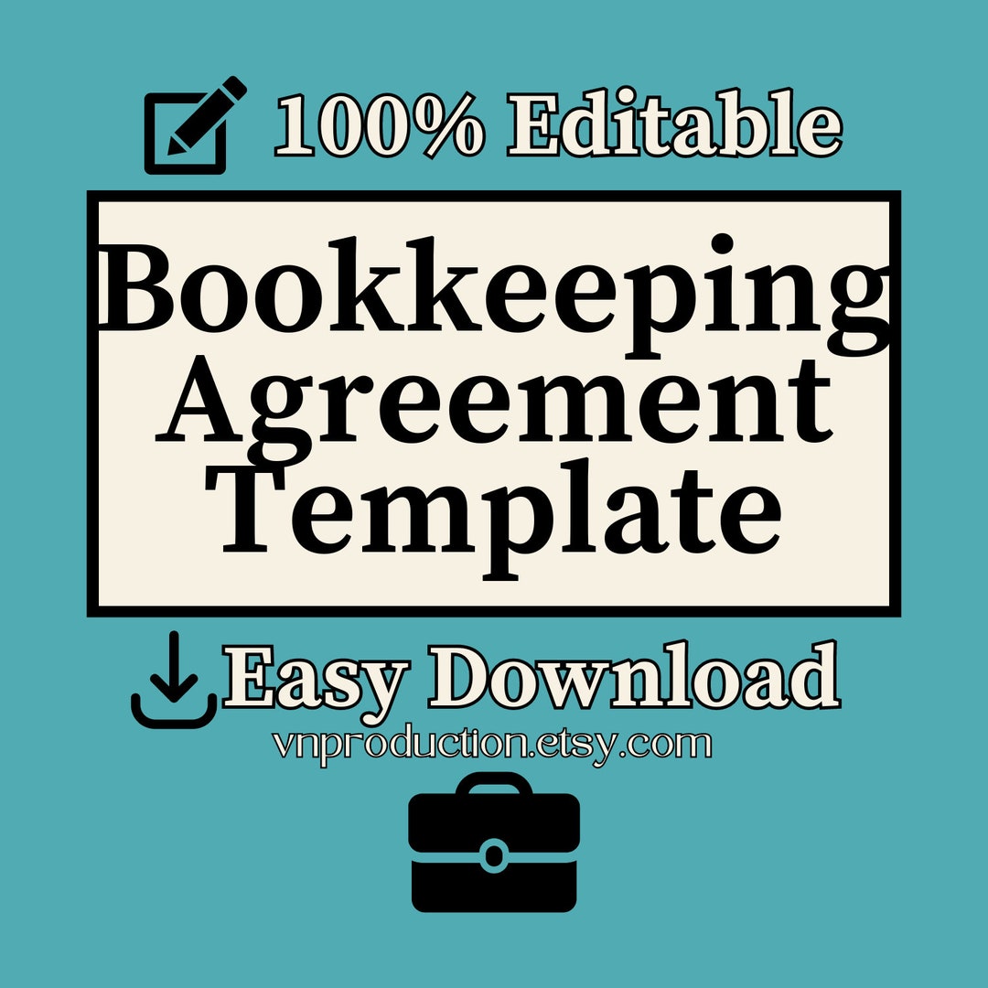 Bookkeeping Services Agreement Template | Fully Editable Professional ...