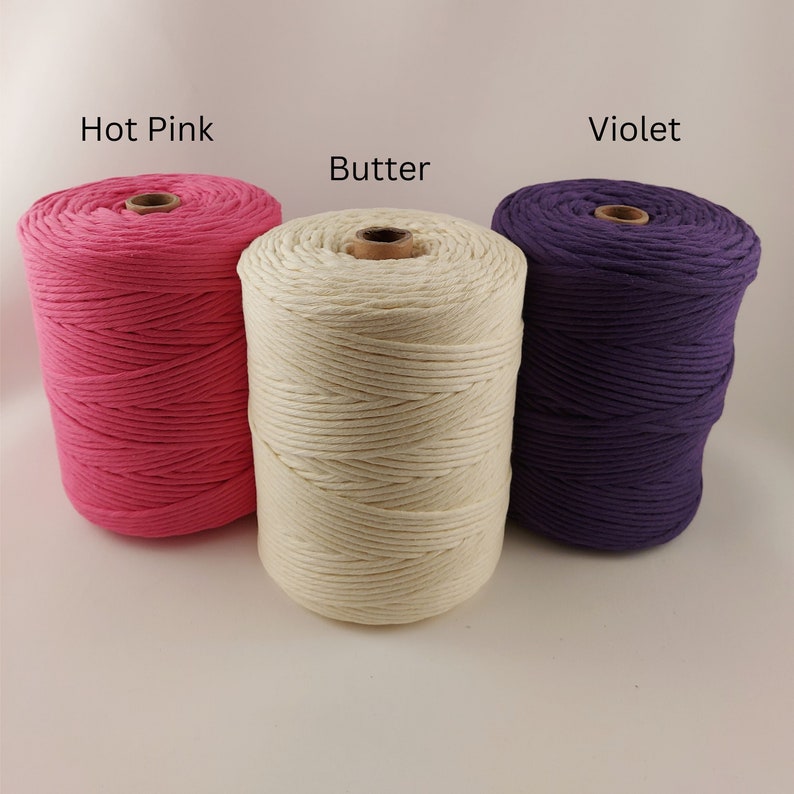 3mm Single Strand Twisted 100% Cotton String for Macrame and Weaving ...