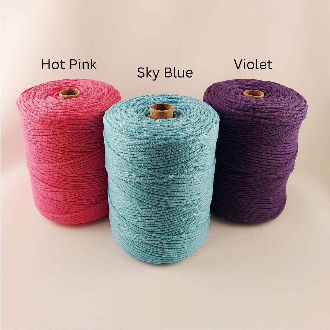 3mm Single Strand Twisted 100% Cotton String for Macrame and Weaving ...
