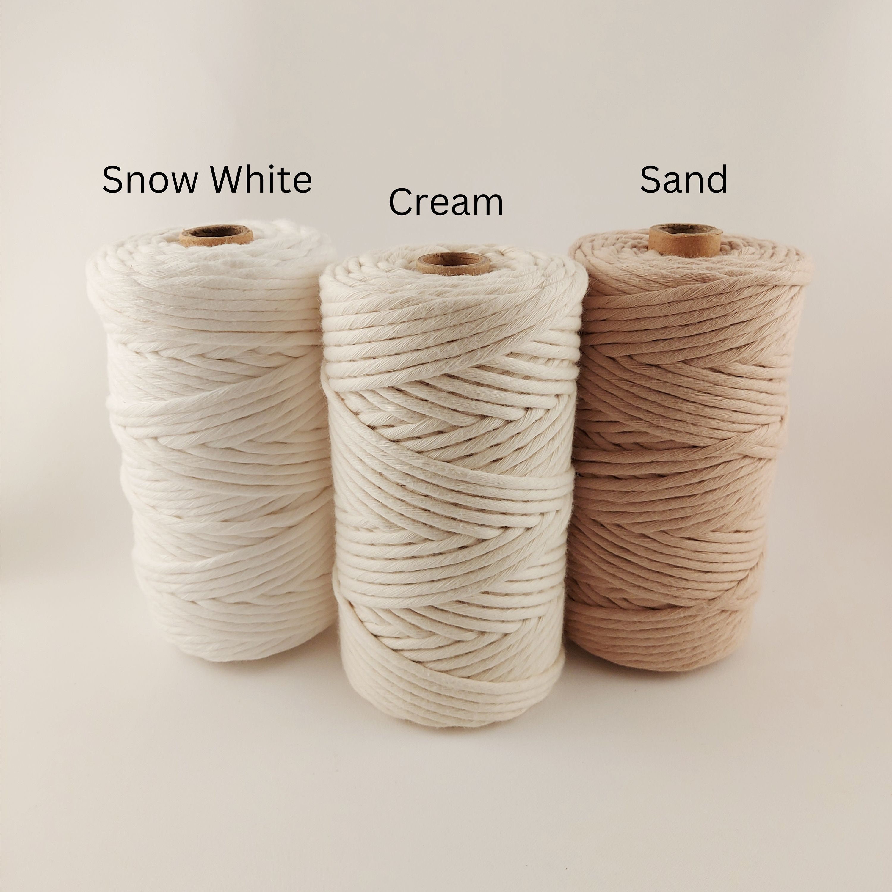 4mm Single Strand Twisted 100% Cotton String for Macrame and Weaving ...