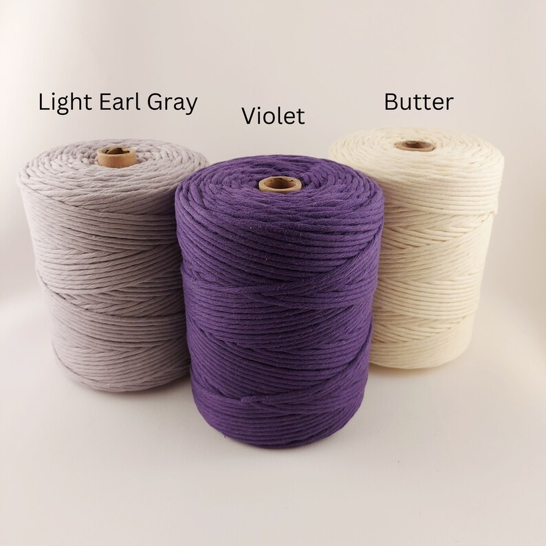 3mm Single Strand Twisted 100% Cotton String for Macrame and Weaving ...