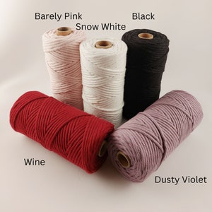 3mm Single Strand Twisted 100% Cotton String for Macrame and Weaving ...