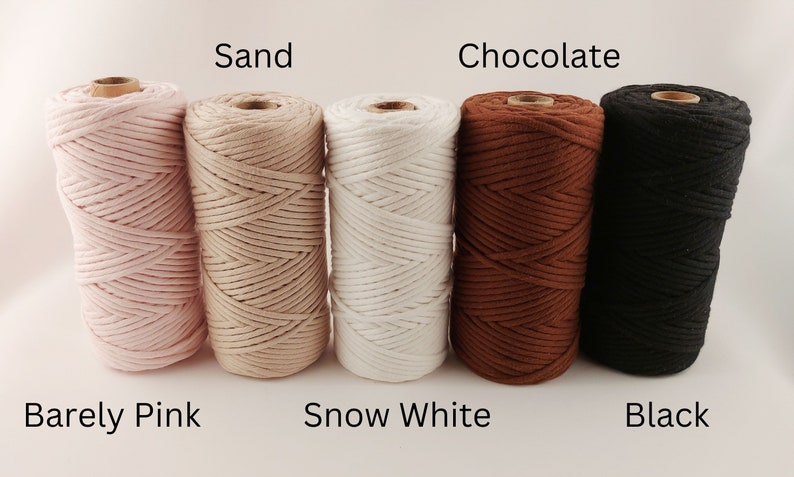 3mm Single Strand Twisted 100% Cotton String for Macrame and Weaving ...