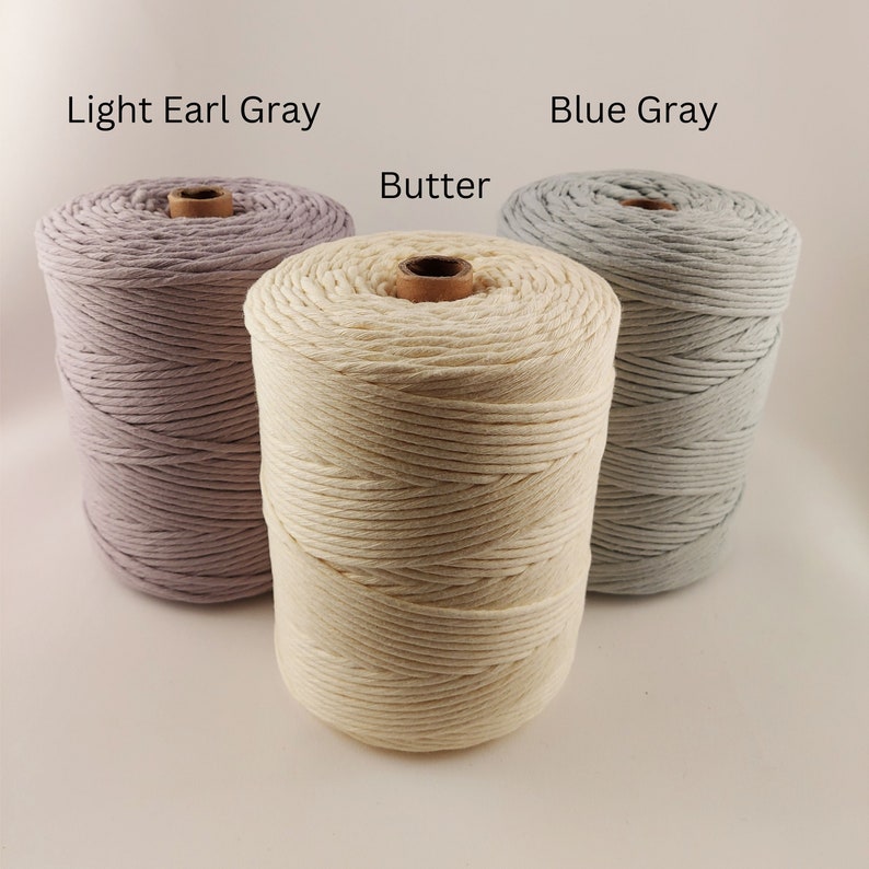 3mm Single Strand Twisted 100% Cotton String for Macrame and Weaving ...