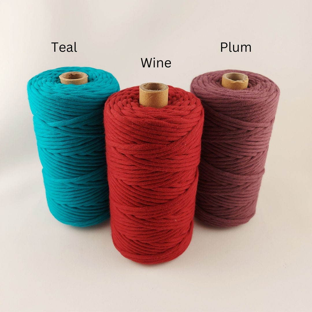 4mm Single Strand Twisted 100% Cotton String for Macrame and Weaving ...