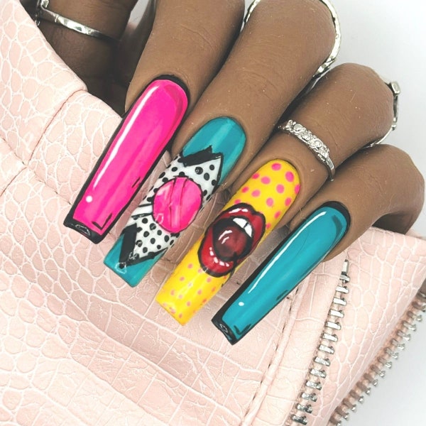Pop on Nails - Etsy