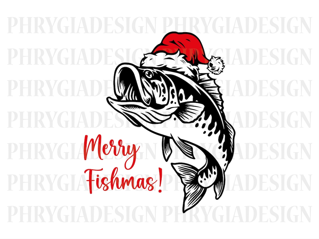 Merry Fishmas Svg , Funny Christmas Svg , Bass Fish Svg , Holiday Shirt ...