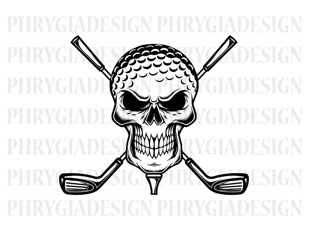Golf Skull Svg , Golf Svg Png , Golfing Svg , Golf Ball Svg , Golf ...