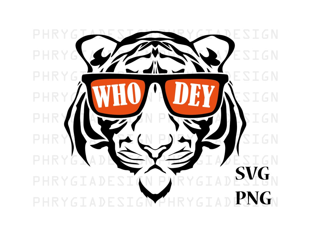 Who Dey Tiger Svg Png , Who Dey Svg , Tiger Svg , Cricut Svg , Digital ...