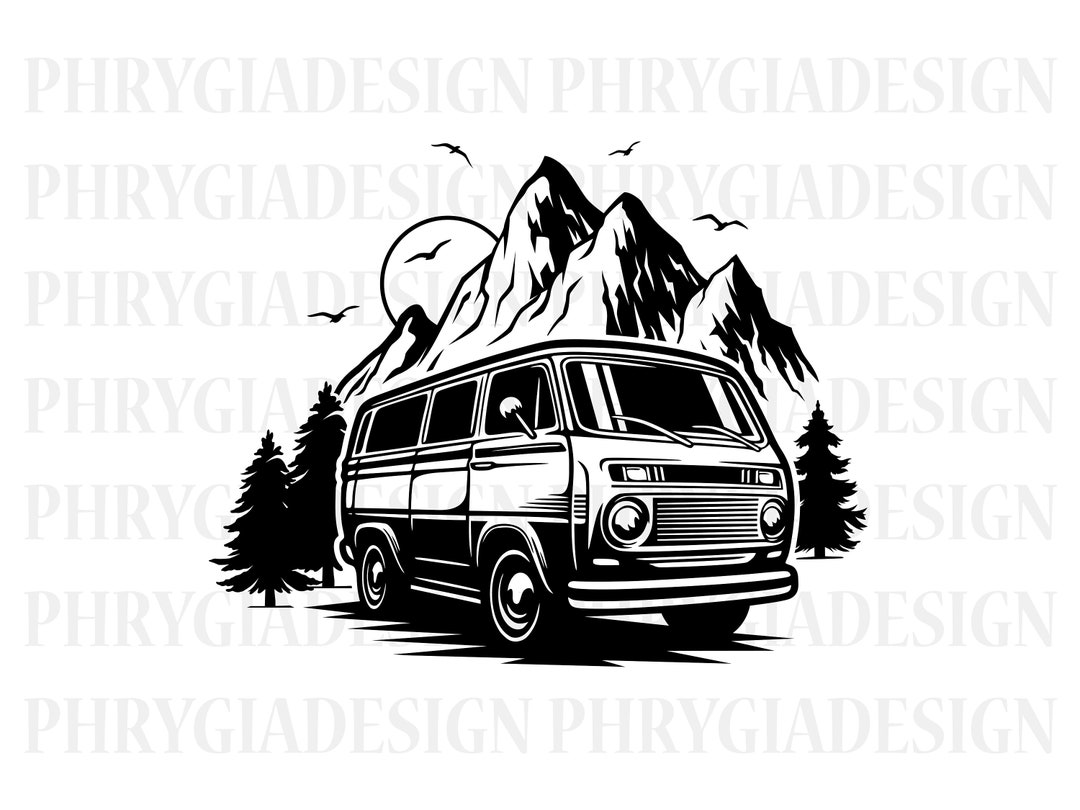 Camper Van Svg , Retro Van Svg , Camping Svg , Travel Svg , Camper ...
