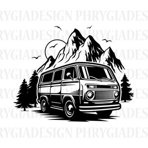Camper Van Svg , Retro Van Svg , Camping Svg , Travel Svg , Camper ...