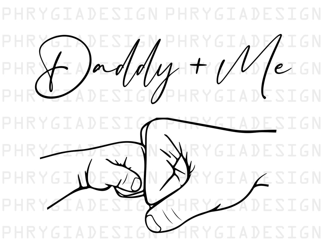 Daddy and Me Svg Png , Fist Pump Svg , Father and Son Svg , Daddy Svg ...