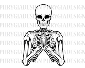 Praying Skeleton - Etsy