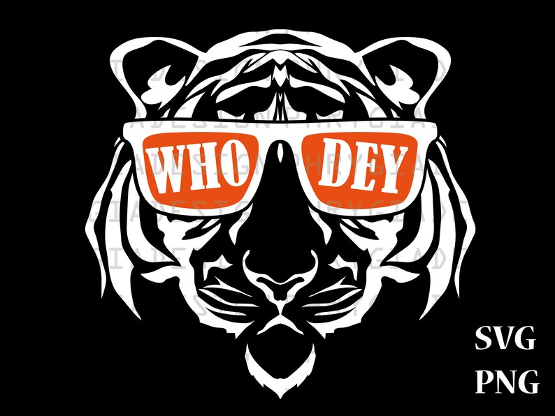 Who Dey Tiger Svg Png Who Dey Svg Tiger Svg Tiger - Etsy