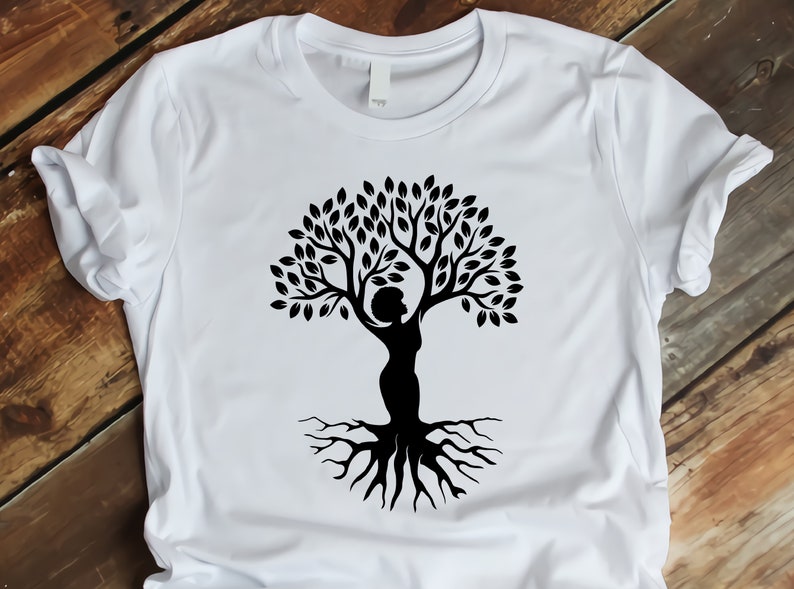 Afro Woman Tree Svg , Women Empowerment Svg , Mother Nature Svg , Tree ...