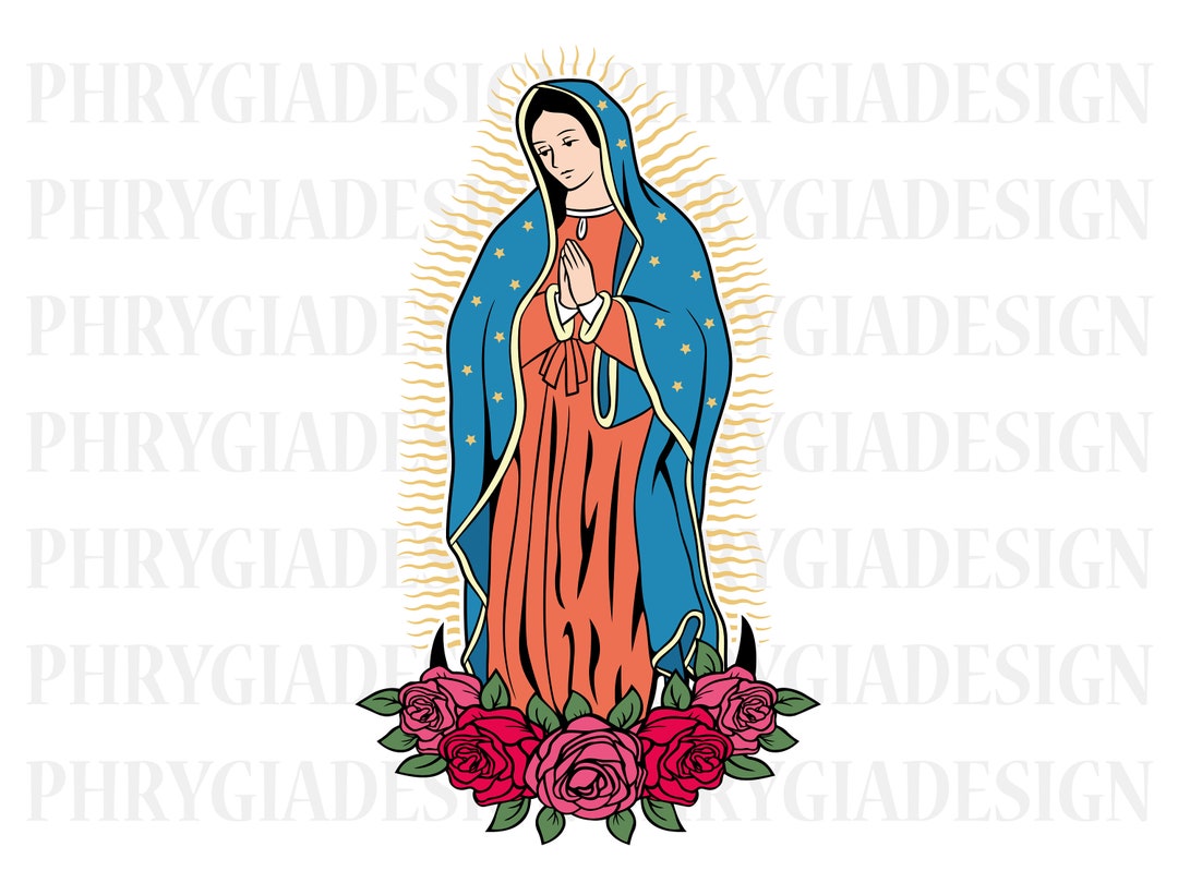 Rose With Virgin Mary Svg , Mother of Jesus Svg , House of the Virgin ...