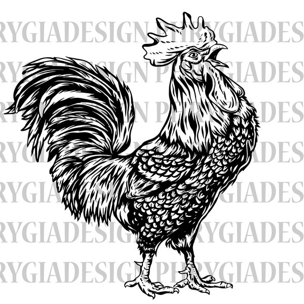 Rooster Svg - Etsy