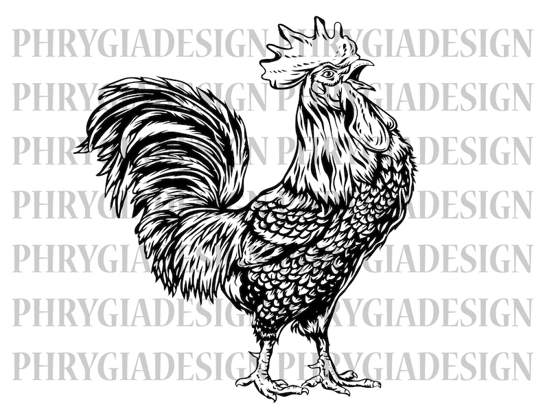 Rooster Svg Png Farm Life Svg Farm Animal Svg Rooster - Etsy