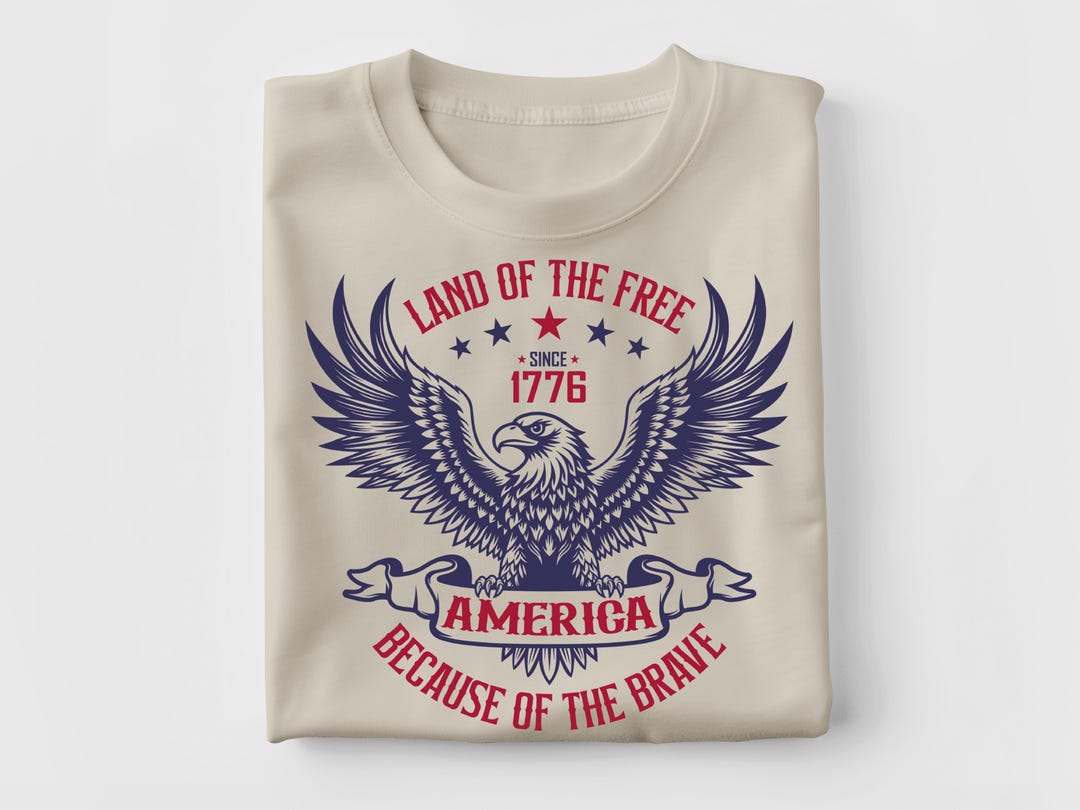 Land of the Free Because of the Brave Svg , 4th of July Svg , American ...