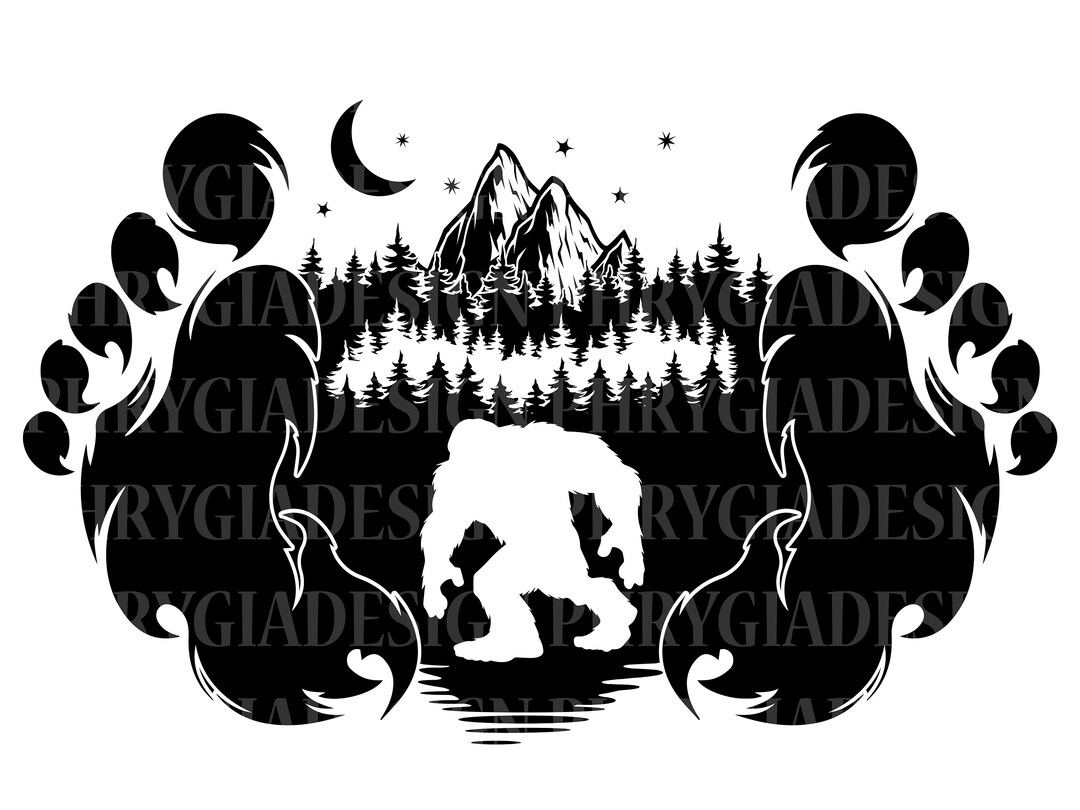 Bigfoot Svg Png Big Foot Svg Wild Monster Svg Digital - Etsy