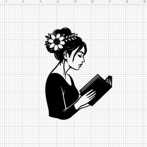 Reading Woman Svg , Book Lover Svg , Book Svg , Reading Svg , Reading ...