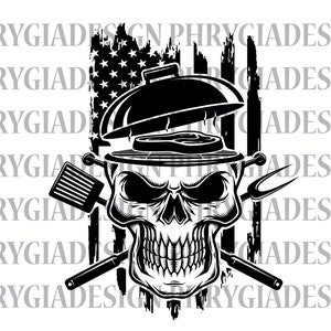 US Grill Skull Svg Griller Crossbones Svg Grilling Shirt - Etsy