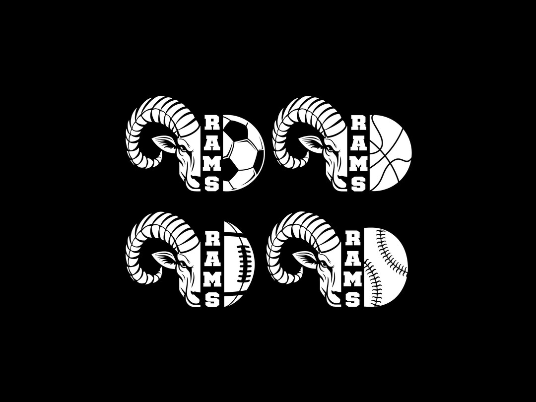 Rams Svg , Ram Head Svg , Rams Cut File , Sports Svg , Football Svg ...