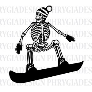 Snowboard Svg , Skeleton Snowboarding Svg , Snowboarding Png ...