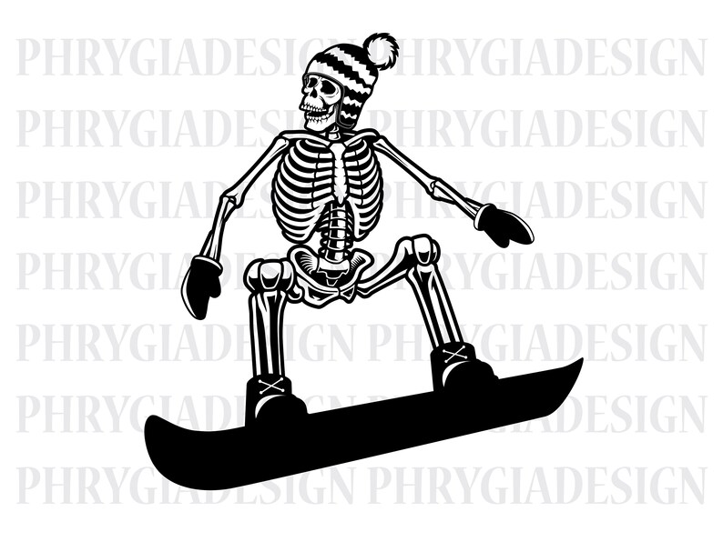 Snowboard Svg , Skeleton Snowboarding Svg , Snowboarding Png ...