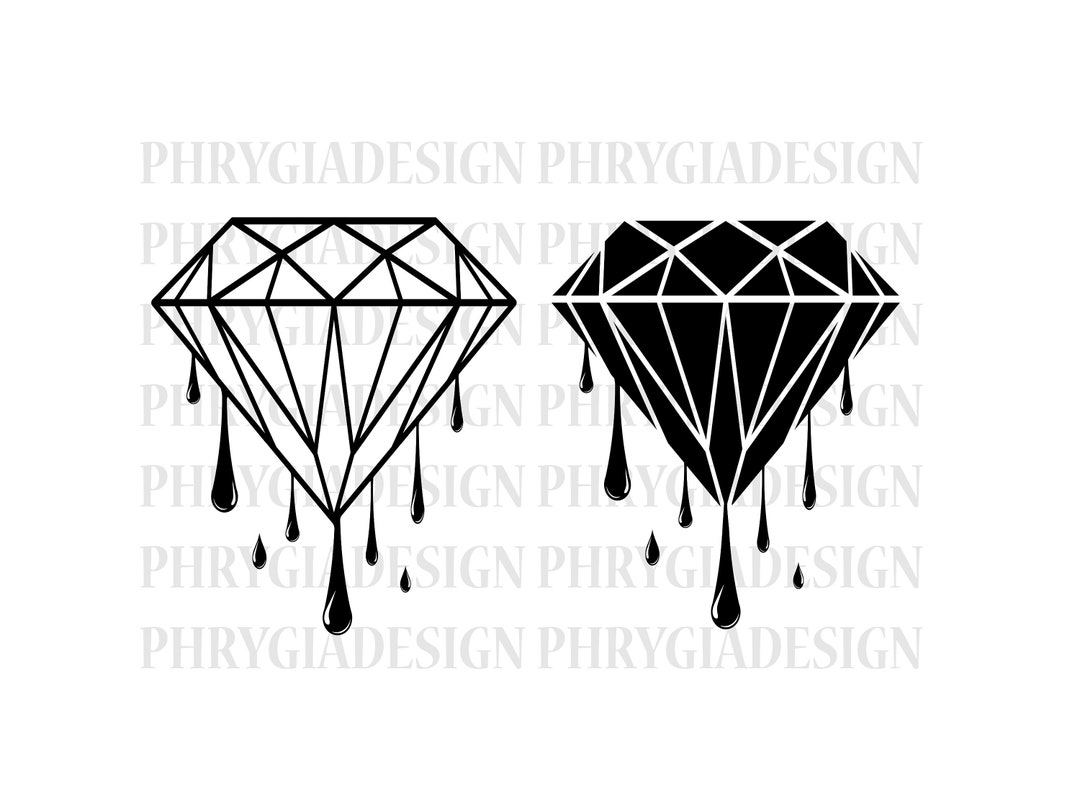Dripping Diamond Svg Png , Gemstone Svg , Crystal Svg , Diamond Svg ...