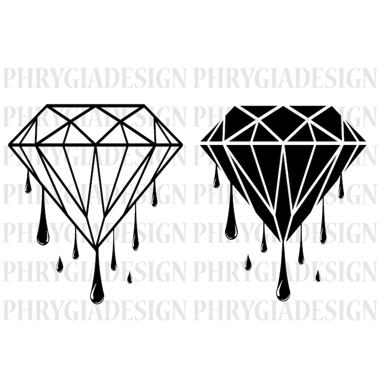 Dripping Diamond - Etsy