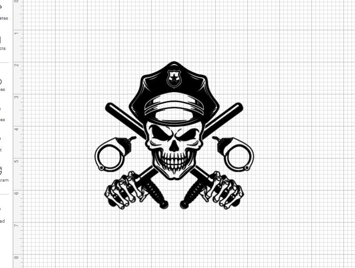 Police Skull Svg , Skull Police Officer , Police Svg , Cop Uniform Svg ...