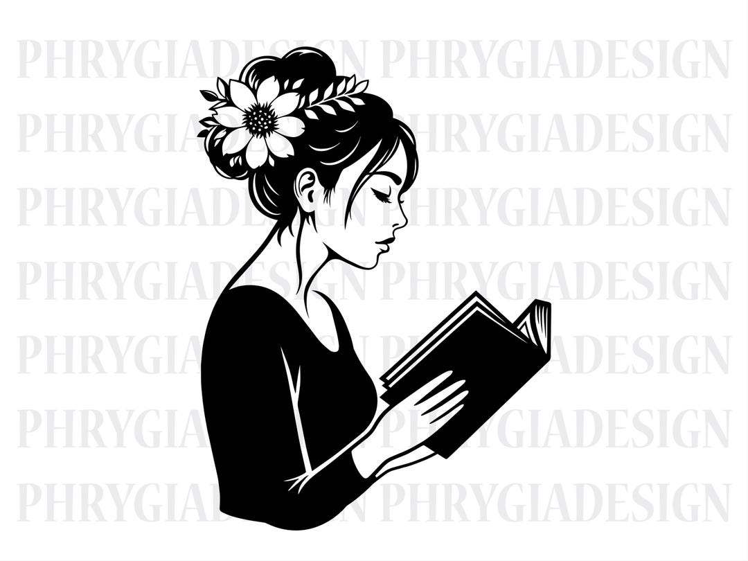 Reading Woman Svg , Book Lover Svg , Book Svg , Reading Svg , Reading ...