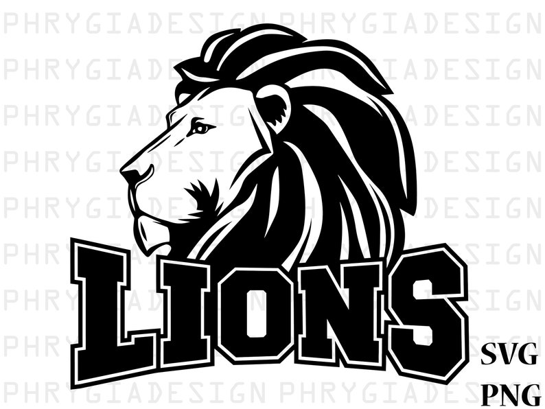 Lions Svg Png Lion Svg Lions Clipart Lions Design Lion - Etsy