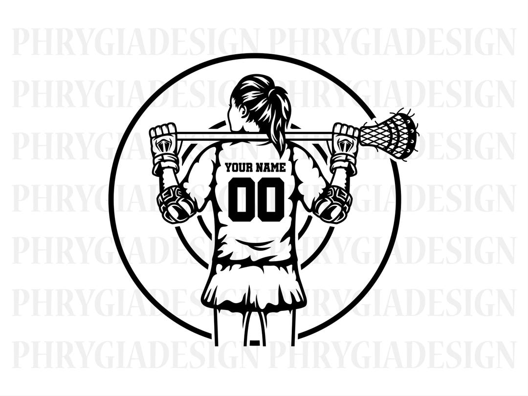 Female Lacrosse Player Svg , Personalized Name Svg , Lacrosse Mom Svg ...