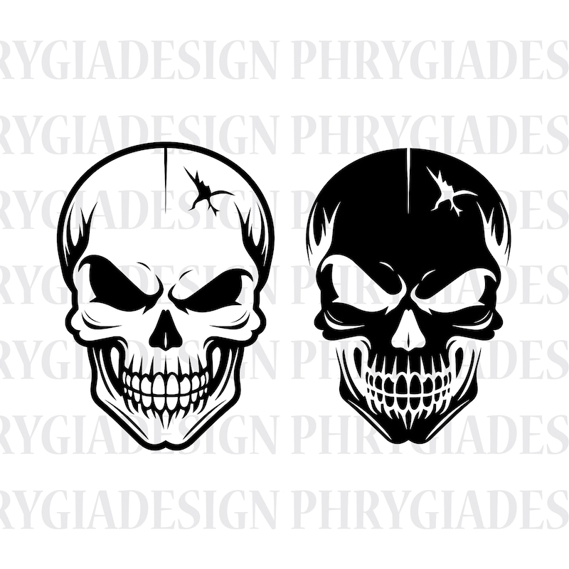 Skull Vector - Etsy