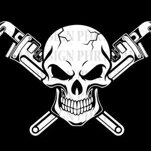 Skull Mechanic Svg Png , Skull Svg , Wrenches Svg , Mechanic Skull Svg ...
