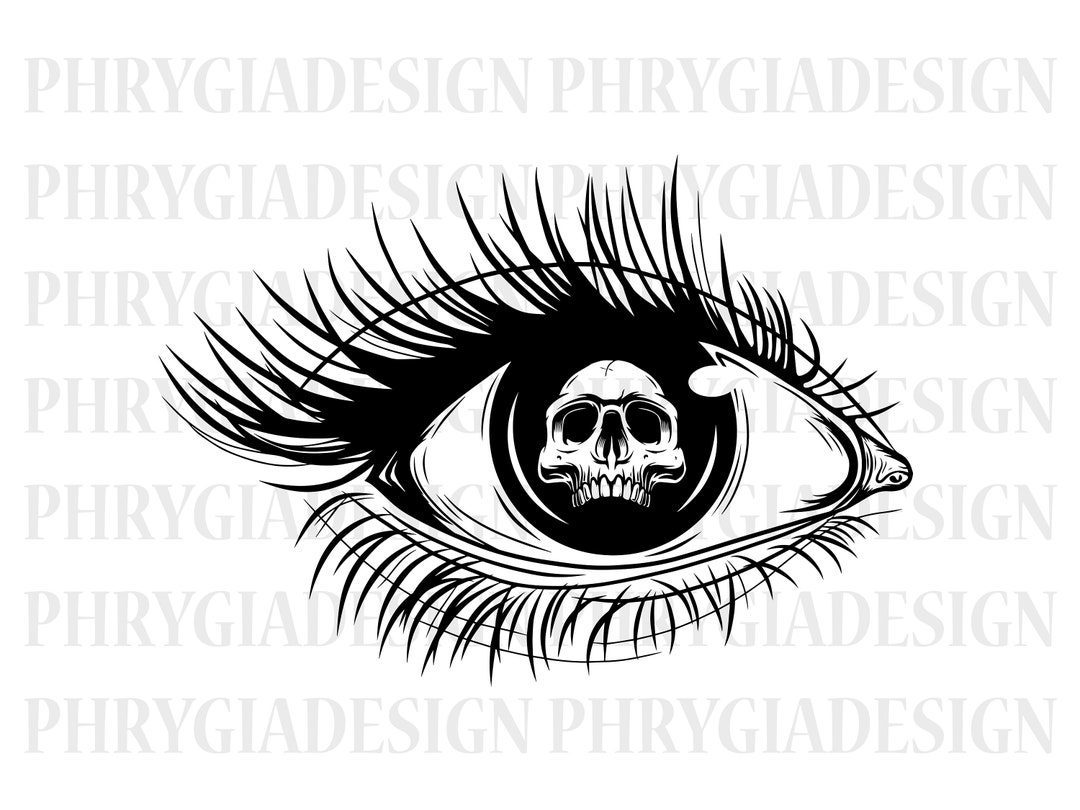 Woman Eye Svg , Eye Skull Svg , Eyelash Svg , Skull Svg , Eye Clipart ...