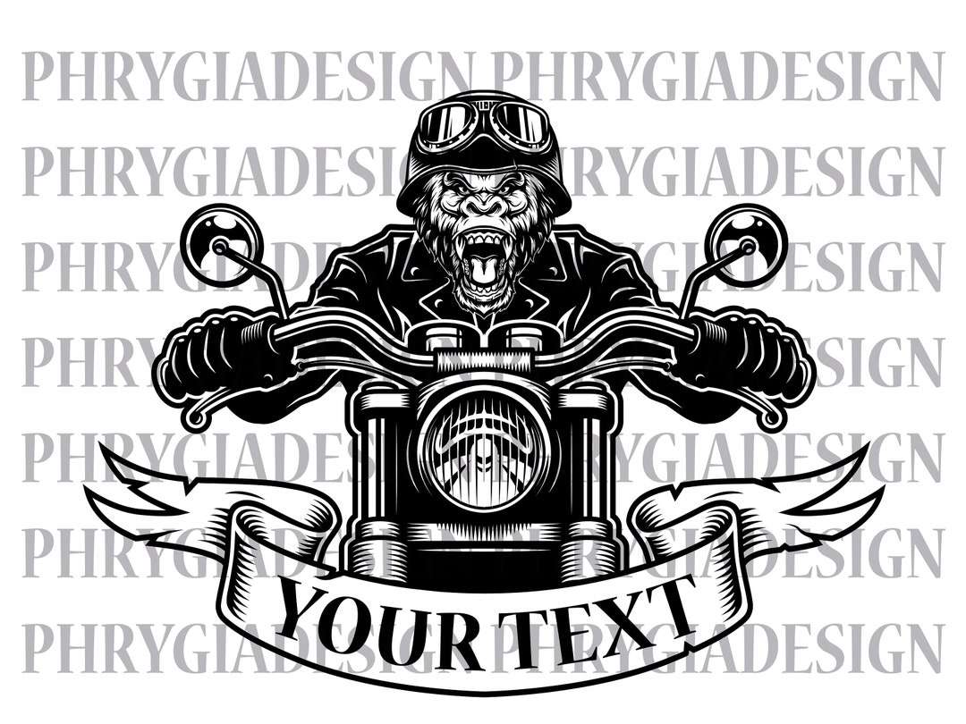 Biker Gorilla Svg Motorcycle Rider Svg Png Motorcycle Svg - Etsy