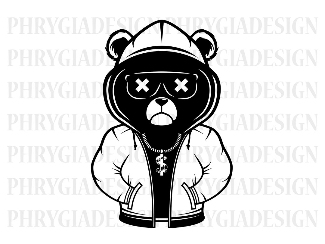 Dope Bear Svg , Teddy Bear Svg , Funny Bear Shirt , Gangster Svg , Teddy Svg , Hip Hop Svg ...
