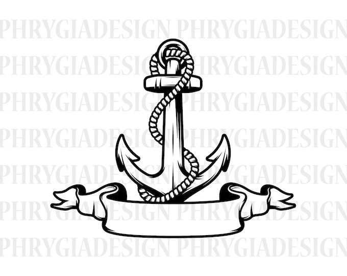 Anchor SVG, Anchor SVG Bundle, Anchor PNG, Anchor Clip Art, Nautical ...