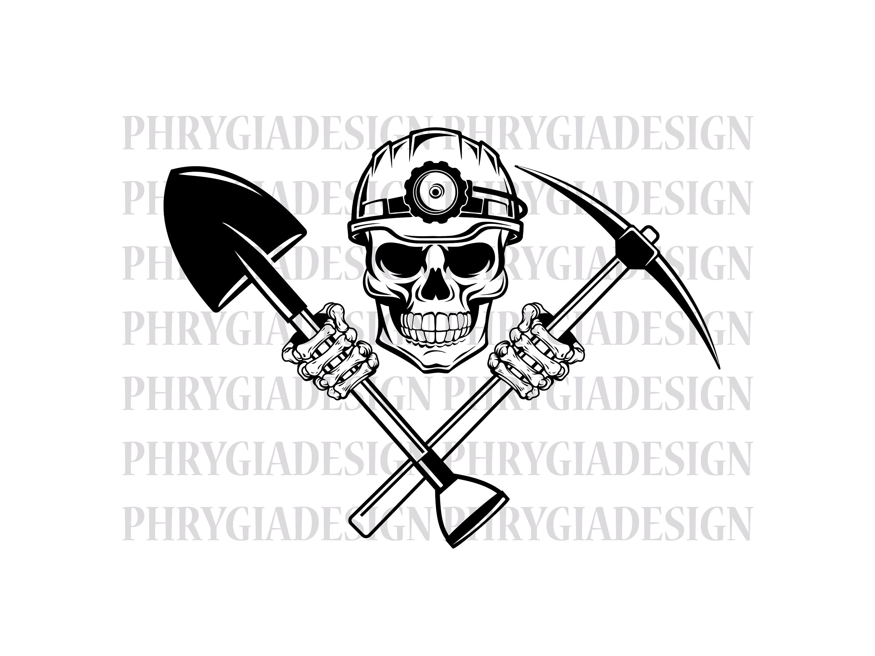 Coal Miner Skull Svg Png , Mining Skull Svg , Skull Svg , Miner Svg ...