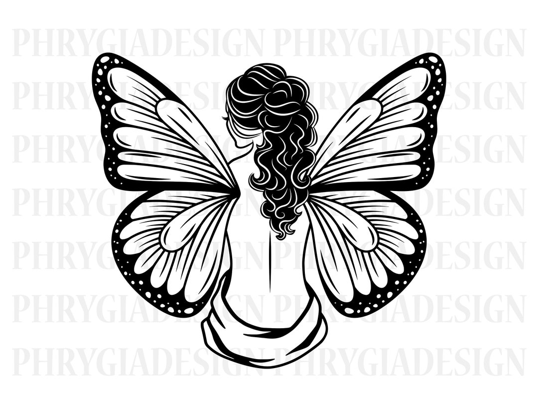 Butterfly Woman Svg , Butterfly Girl Svg , Fairy Svg , Butterfly Svg ...
