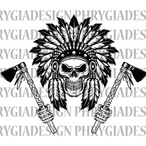 Indian Skull Svg , Native American Skull Svg , Native Indian Svg ...