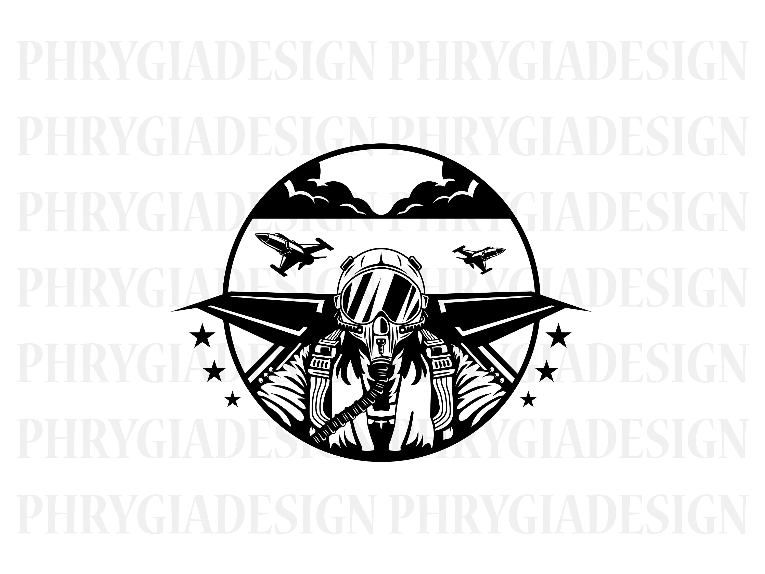 Fighter Pilot Svg , Air Force Svg , Fighter Pilot Helmet Svg , Fighter ...