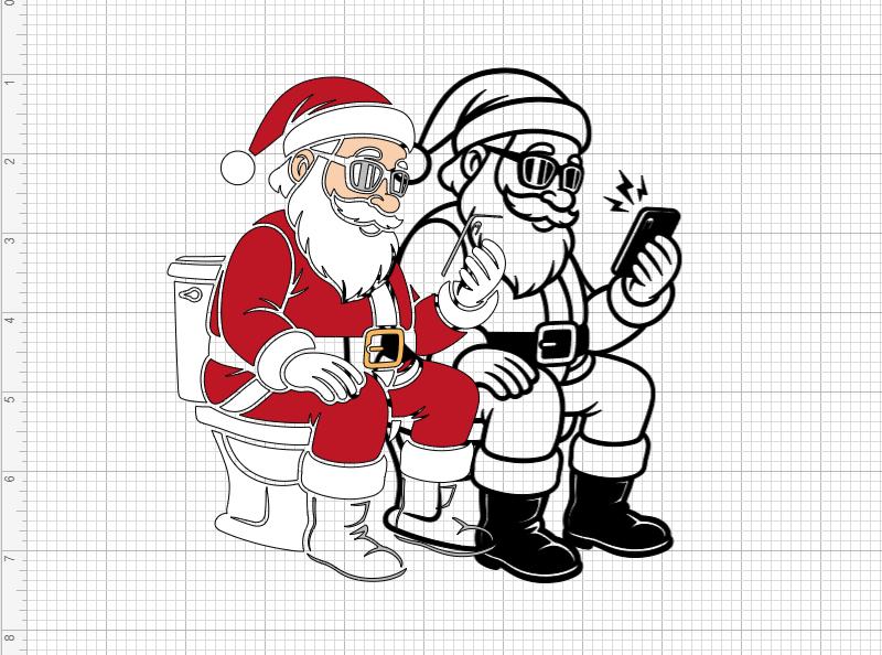 Funny Santa on Toilet Svg Png , Santa Claus Svg , Christmas Shirt Svg ...