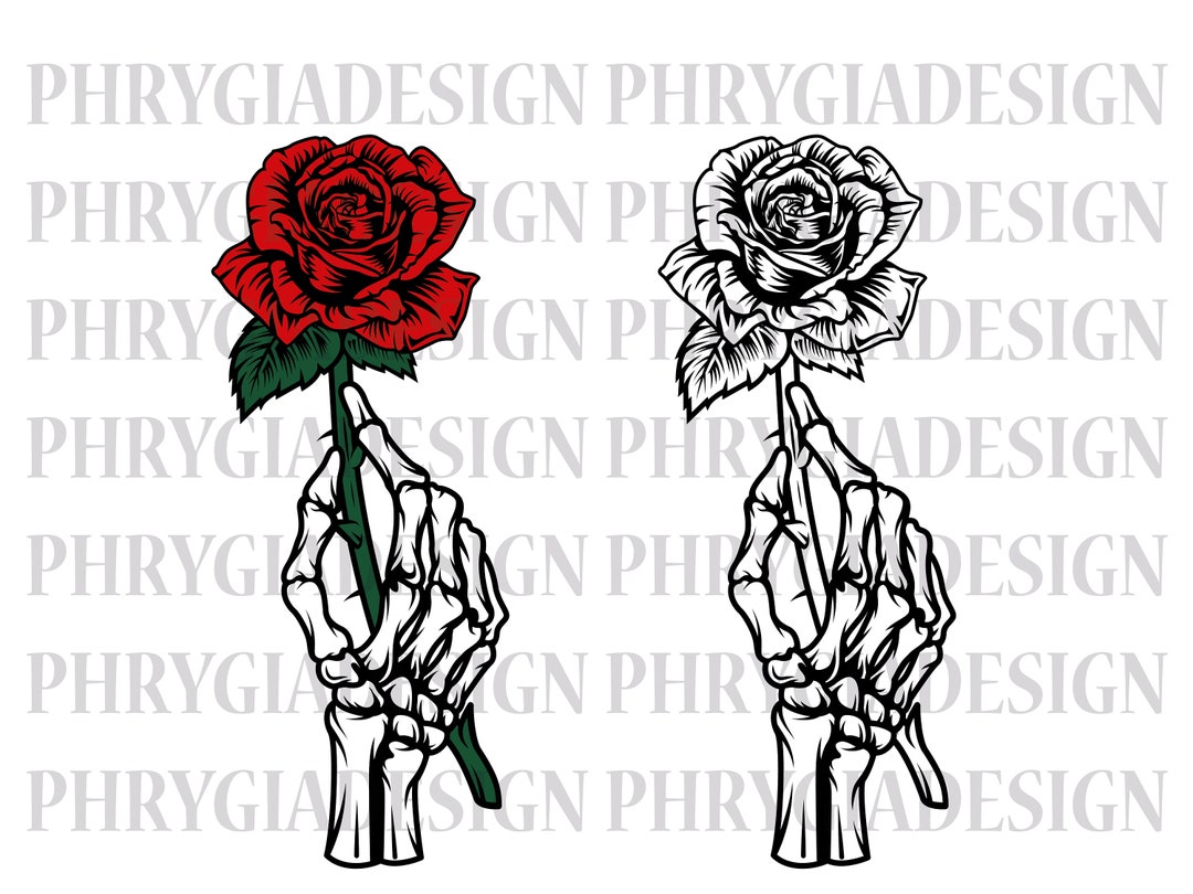 Skeleton Hand Roses Svg , Skeleton Hand Svg , Hands Death Svg ...
